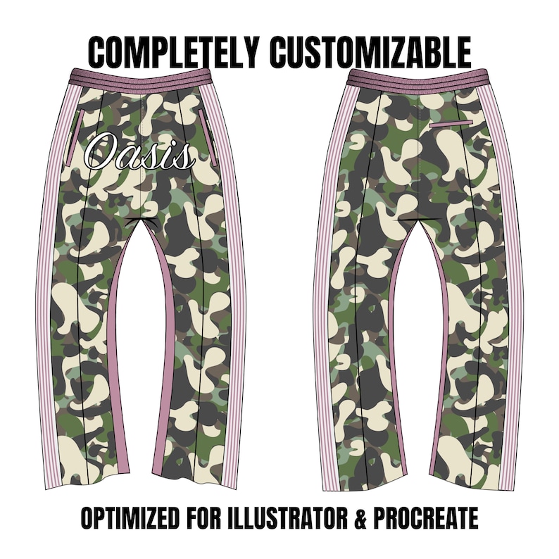 Streetwear Vector Mockups - Tech Pack Template Bundle - Apparel Mockup ...