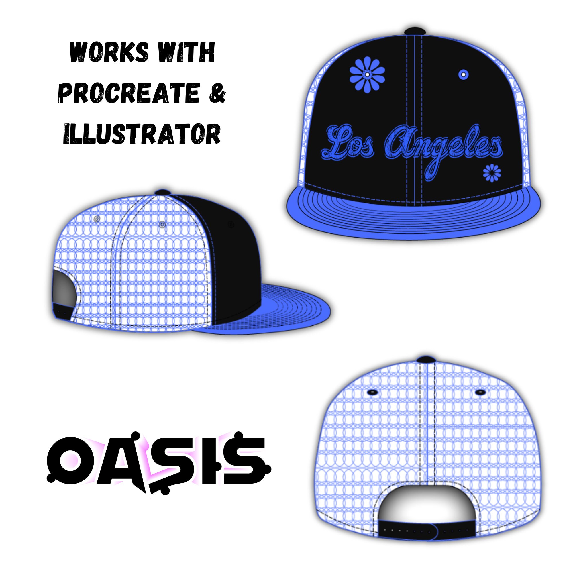 Streetwear Fitted Hat Mockup, Snapback Hat Mockup, Trucker Hat Mockup ...