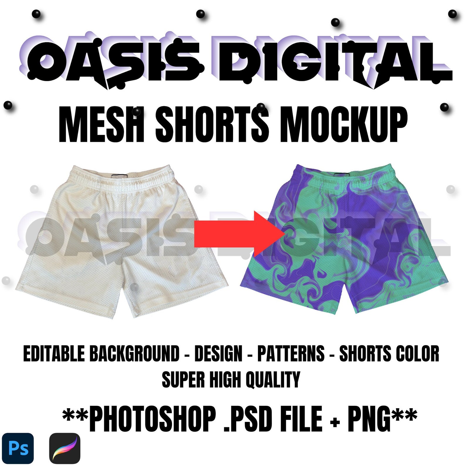 Mesh Shorts Mockup, Mesh Shorts Mock Ups, Black Mesh Shorts Mockup ...