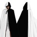 Two Tone Split Cloak Perfect for Halloween Half Black Half White Unisex ...