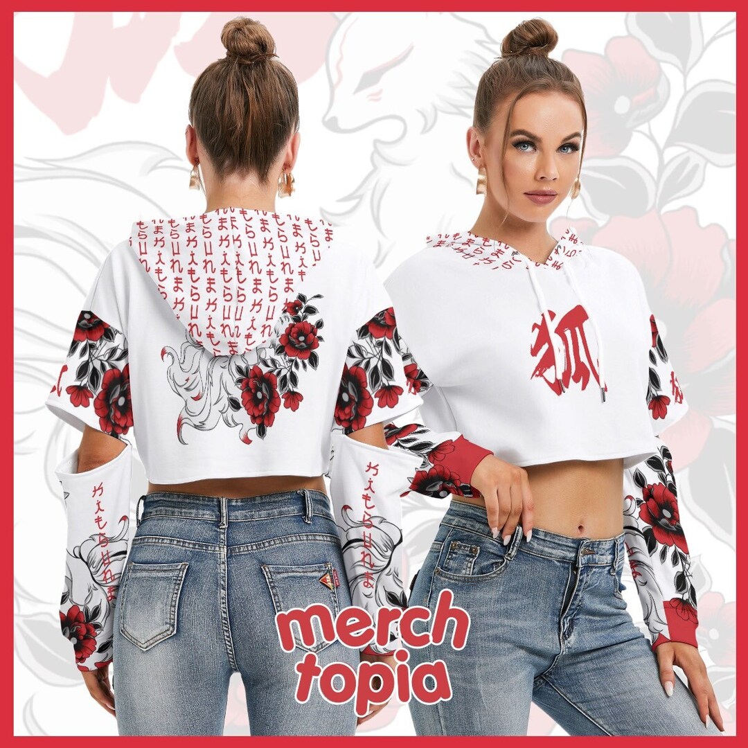 Kitsune Fox Hoodie Nine Tailed Fox Mask Spirit Japan Kami Inari ...