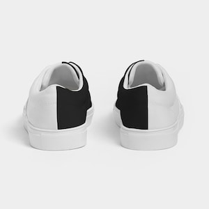 Two Tone Shoes Half Black Half White Shoes Sneakers Split Color Black ...
