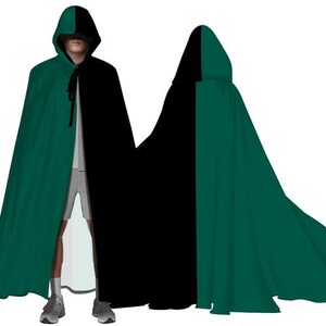 Two Tone Split Cloak Perfect for Halloween Half Black Half White Unisex ...