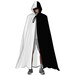 Two Tone Split Cloak Perfect for Halloween Half Black Half White Unisex ...