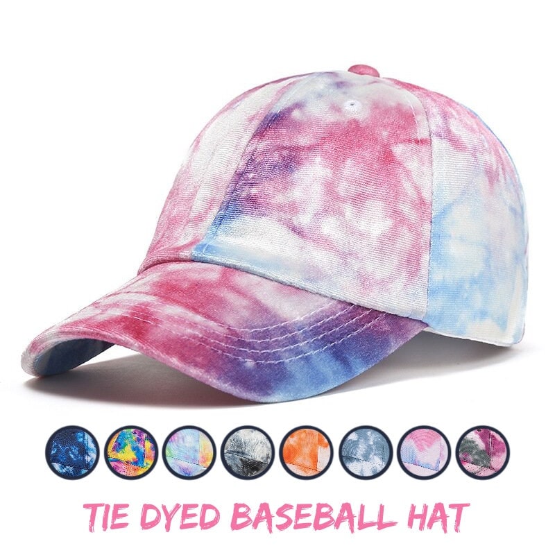 Multicolor Tie-dyed Cap Printing Baseball Hat Cap Summer Hat | Etsy