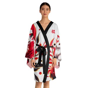 Kitsune Fox Kimono Robe Nine Tailed Fox Mask Spirit Japan Kami Inari ...