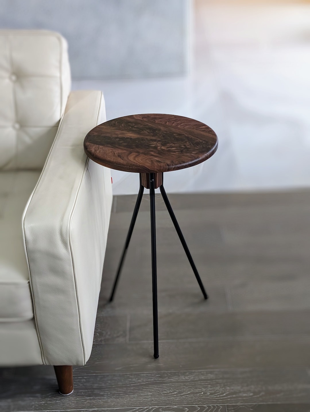 Black Walnut End Table - Figured Grain Top - Handmade in Canada - Etsy