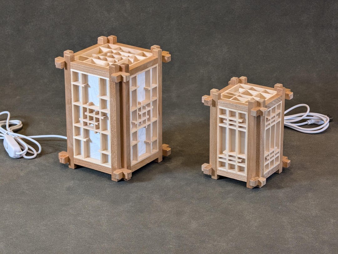 Japanese Kumiko Lamp With USB and Remote - Etsy