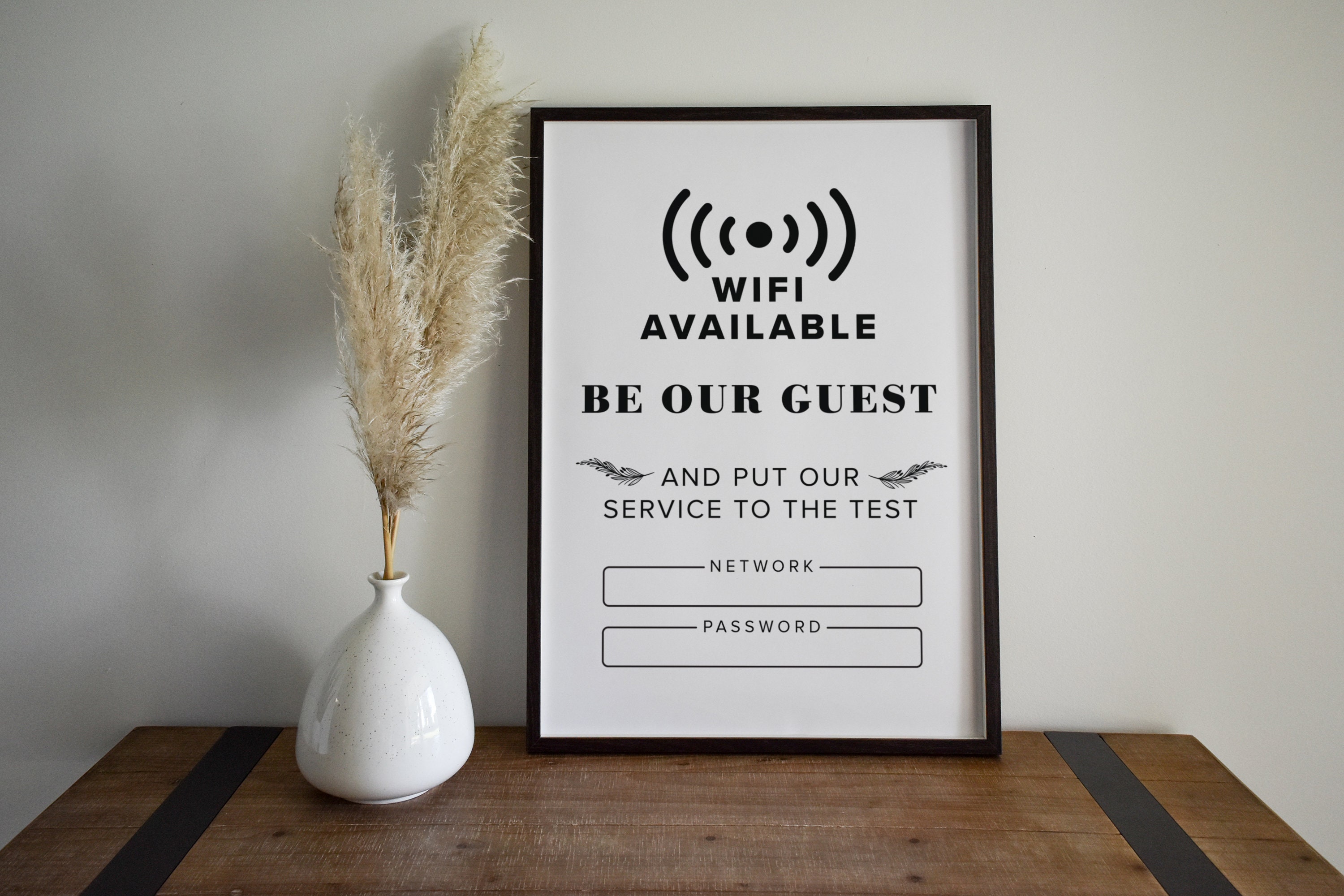Printable Wifi Sign - Be Our Guest - Etsy