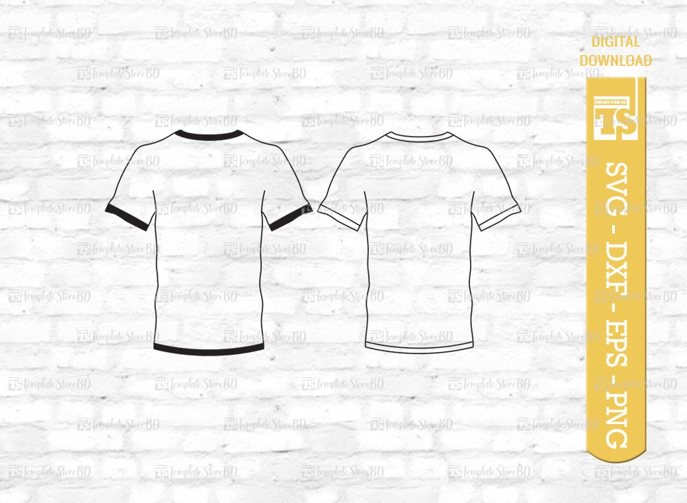 T-shirt Outline Svg, T Shirt Template SVG, Tshirt Vector Outline Svg ...