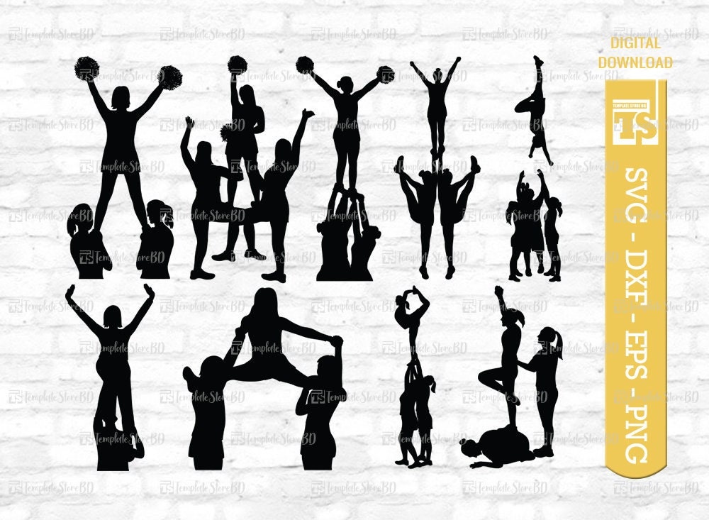 Cheer Stunts Silhouette