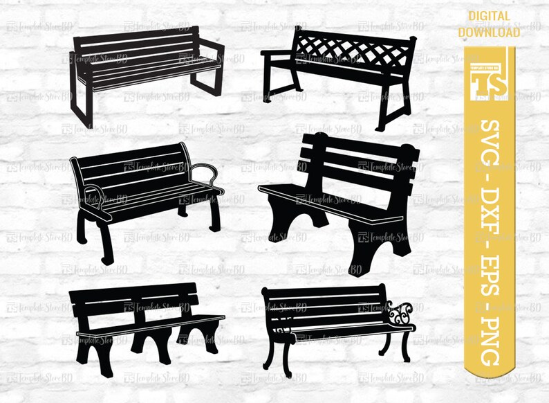 Park Bench Svg, Bench Svg, Wooden Park Bench Svg, Bench Furniture Svg ...