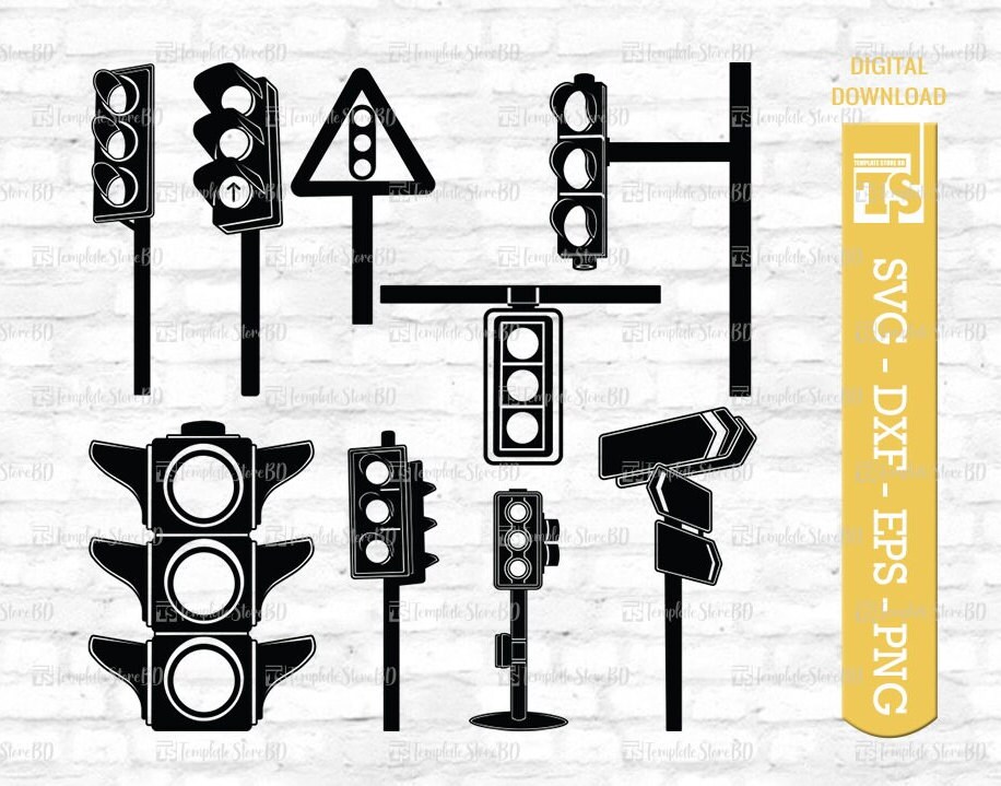 Traffic Light Svg,traffic Sign, Traffic Light Bundle, Traffic Light ...