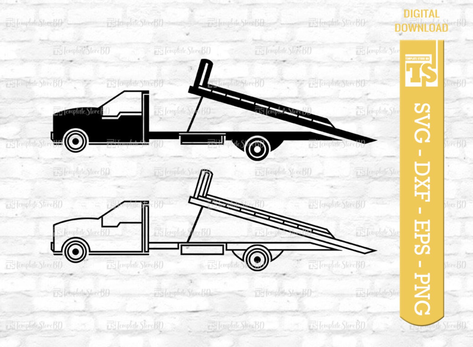 Rollback Truck Svg Tow Truck Svg Cut File for Silhouette - Etsy
