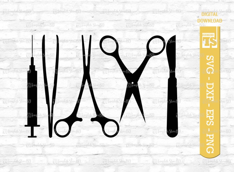 Medical Tool Clipart, Syringe Svg , Commercial Use Doctor Tools ...