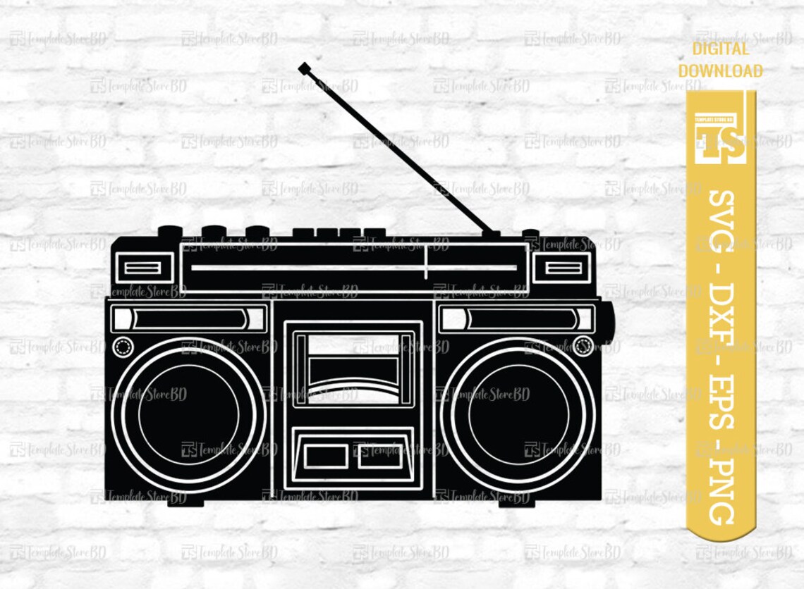 Radio Svg - Radio Silhouette - Radio Svg Bundle-boombox Svg- Boombox ...