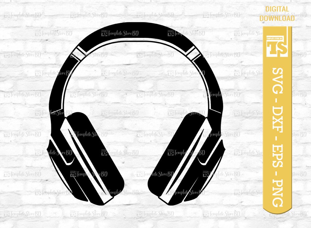 Headphone Svg, Modern Audio Headset Svg, Headphones, Headset Clipart ...