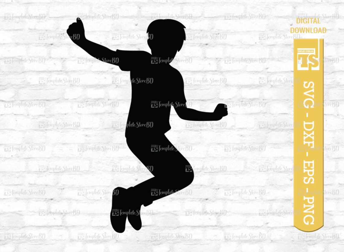 Kids Jumping SVG Cut Files Kids Jumping Silhouette Jumping - Etsy