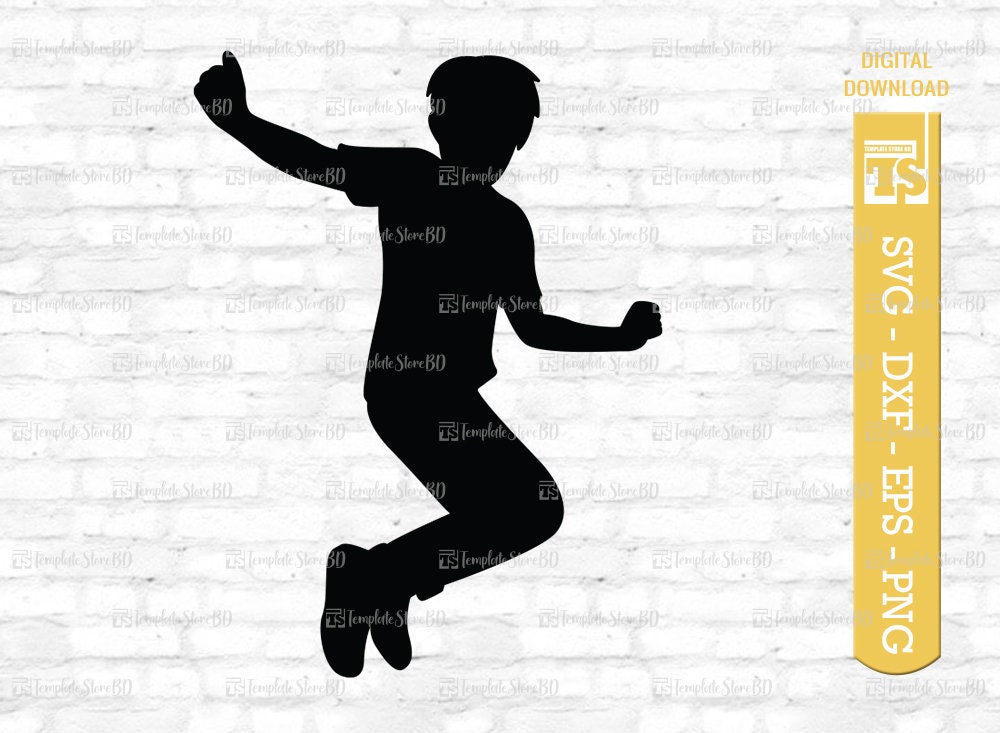 Kids Jumping SVG Cut Files Kids Jumping Silhouette Jumping Children Svg ...