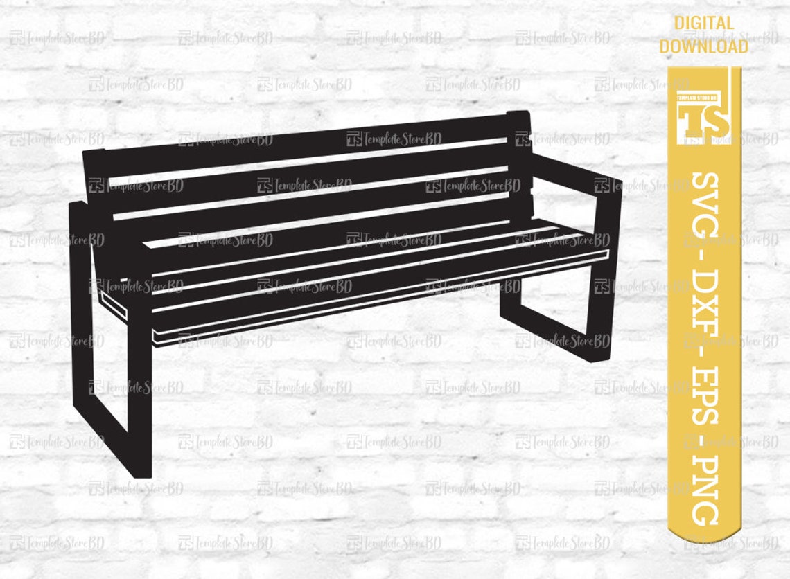 Park Bench Svg, Bench Svg, Wooden Park Bench Svg, Bench Furniture Svg ...