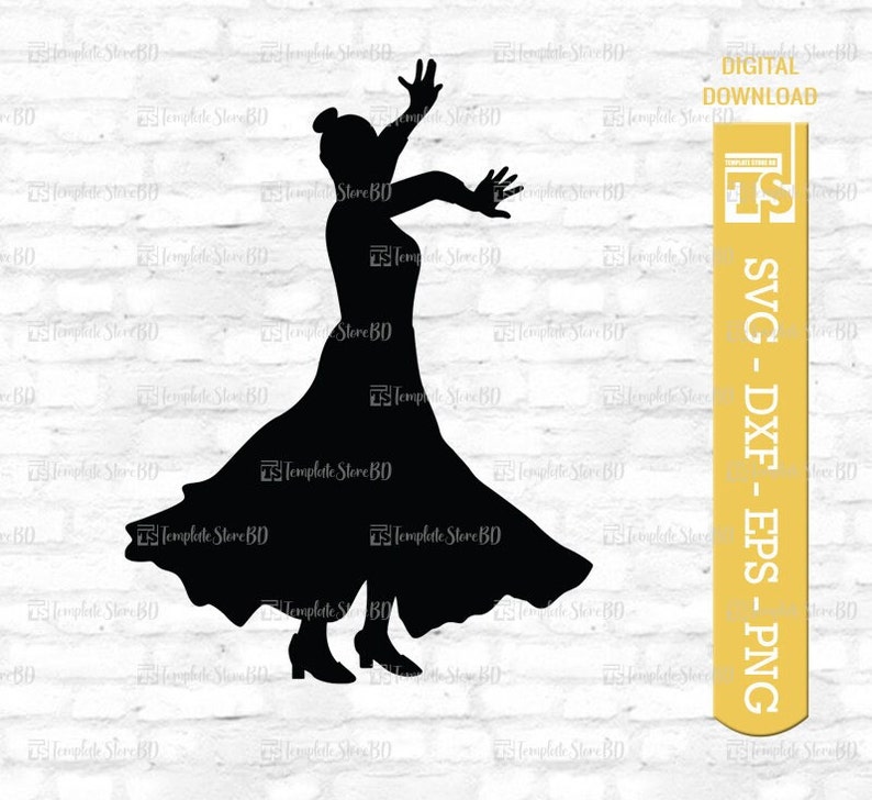 Flamenco Dancer SVG Cut Files Flamenco Dancer Silhouette Flamenco Svg ...
