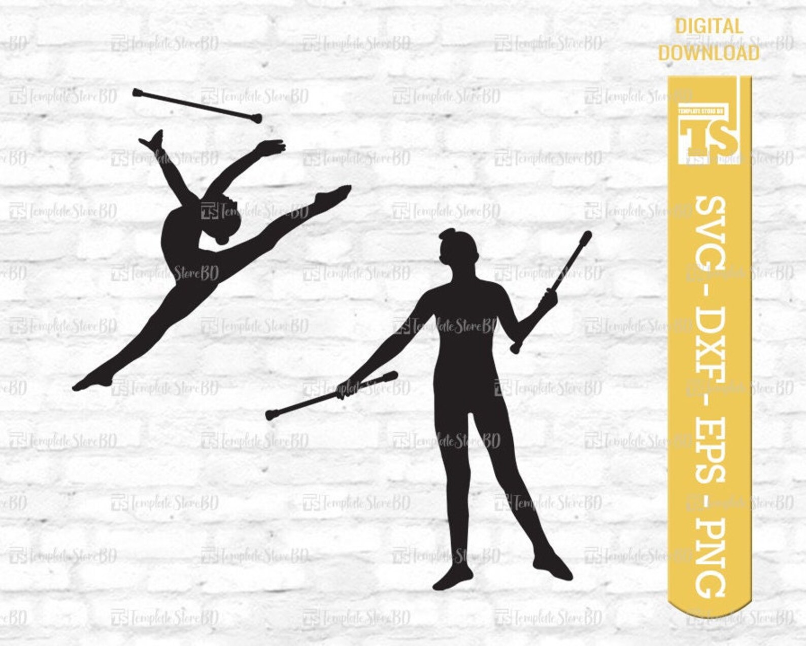 Baton Twirling SVG, Majorette Baton Twirling Gymnastics SVG, Baton ...