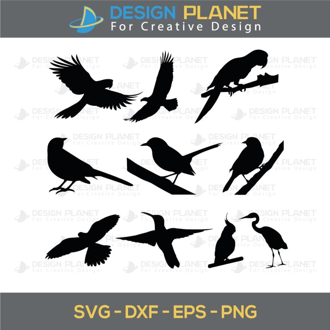 Bird Svg Bundle, Birds Svg, Bird Silhouette Svg, Birds Clipart, Bird ...