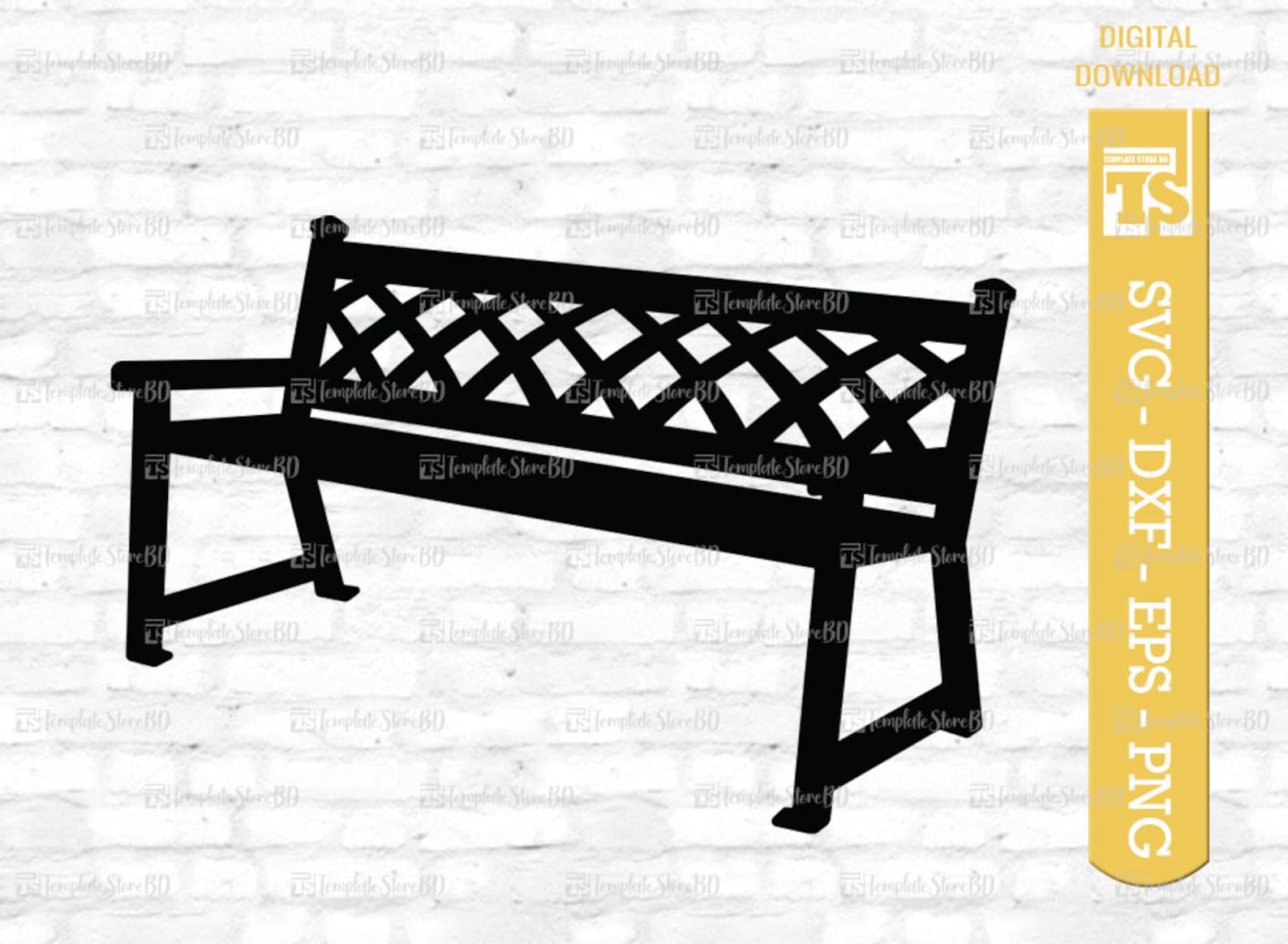 Park Bench Svg, Bench Svg, Wooden Park Bench Svg, Bench Furniture Svg ...