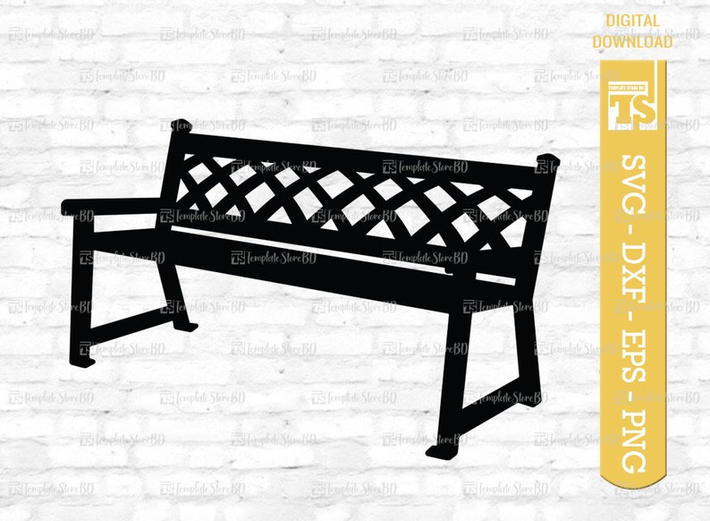Park Bench Svg, Bench Svg, Wooden Park Bench Svg, Bench Furniture Svg ...