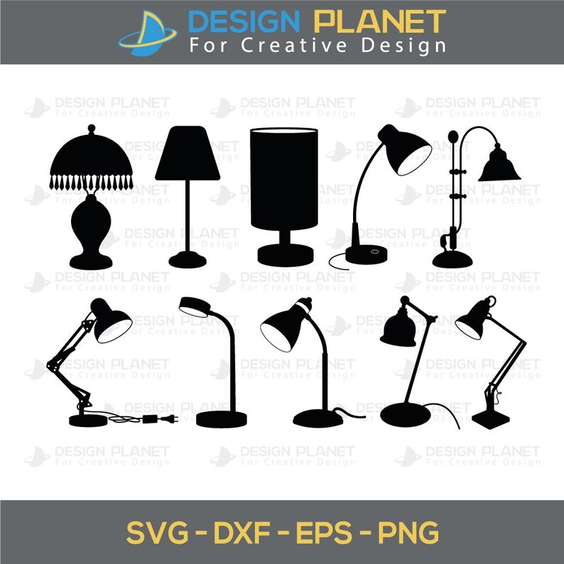 Desk Lamp SVG, Table Lamp Svg, Lamp Svg, Street Light Svg, Library ...