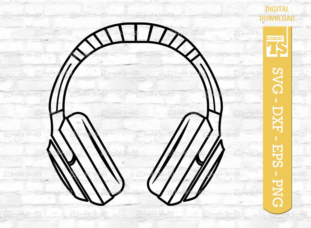 Headphone Svg Modern Audio Headset Svg Headphones Headset | Etsy