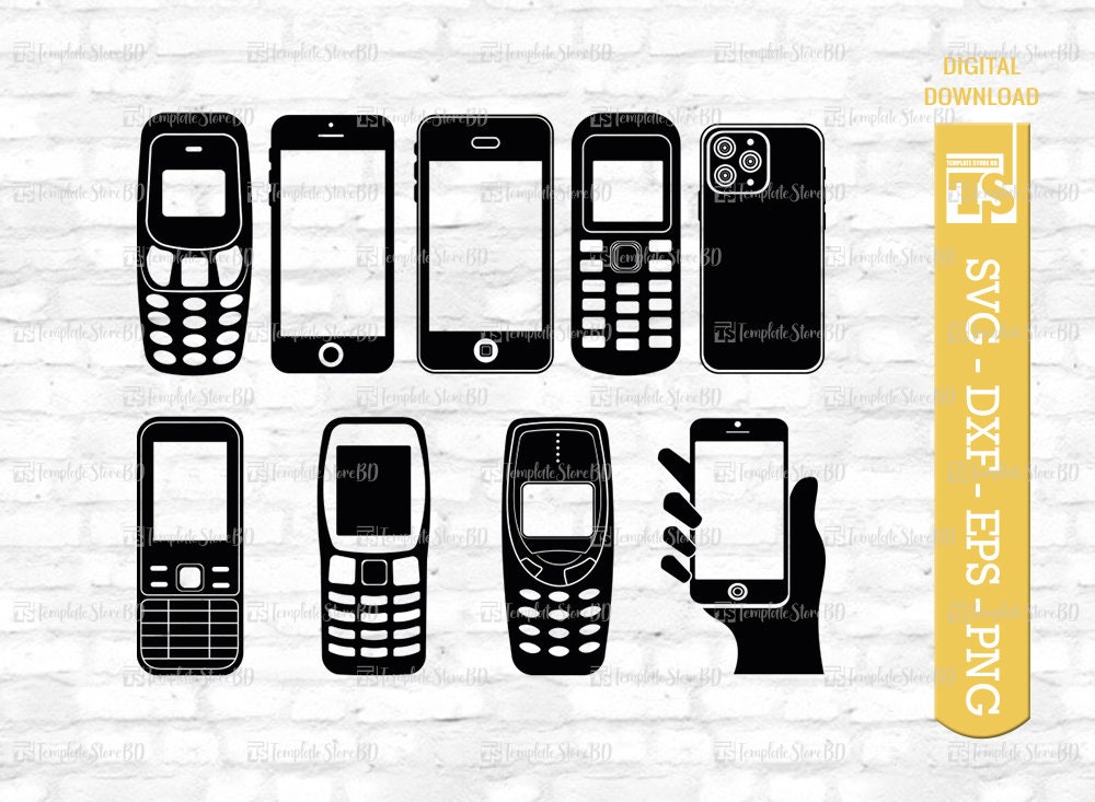 Mobile Phone Clipart, Mobile Phone Svg, Cell Phone Svg, Mobiles, Smart ...