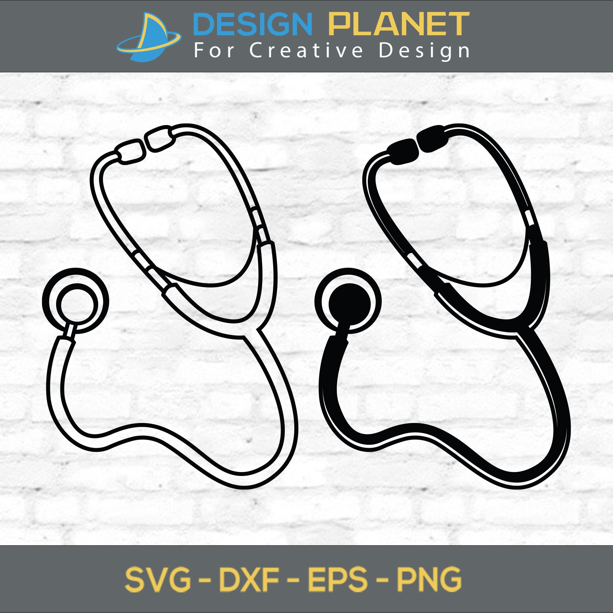 Stethoscope SVG File, Stethoscope Monogram DXF, Stethoscope Monogram ...