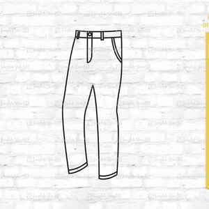 Full Pant SVG, Full Pant Outline, Long Pant Svg, Pant Icon Svg, Jeans ...