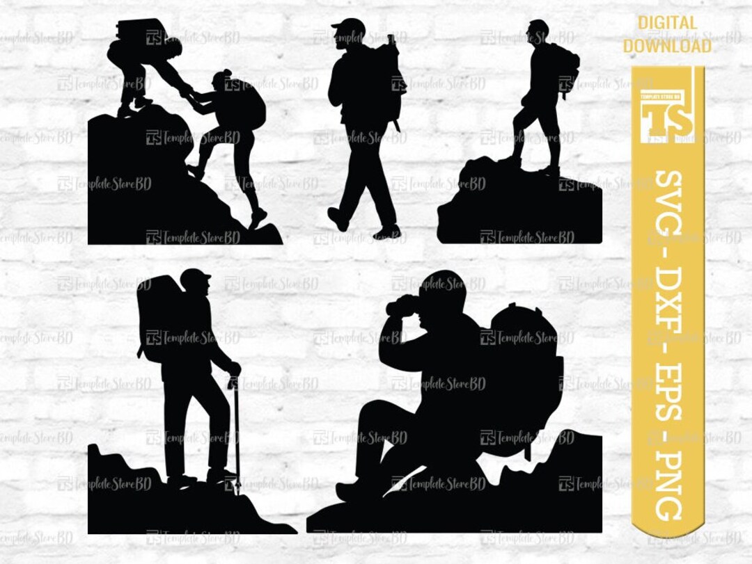 Hike Girl SVG File, Female Hiker Svg, Hiking Svg, Forest Hiking ...