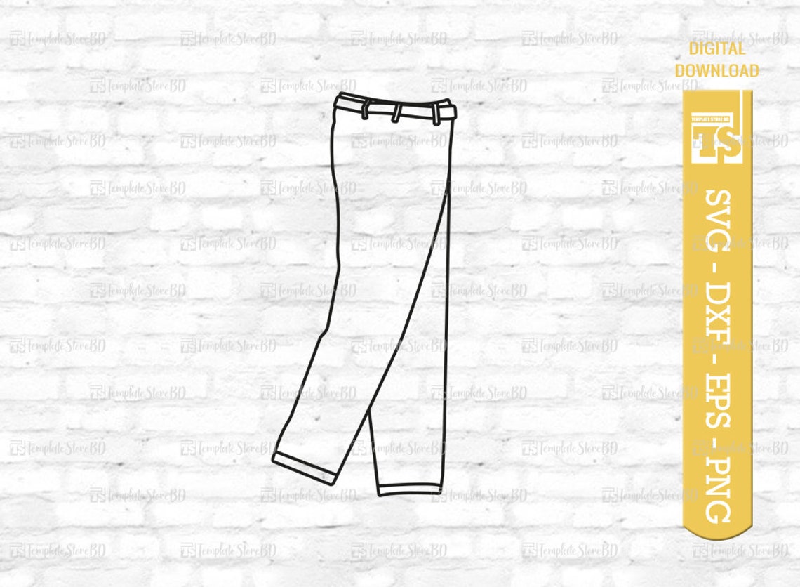 Full Pant SVG, Full Pant Outline, Long Pant Svg, Pant Icon Svg, Jeans ...