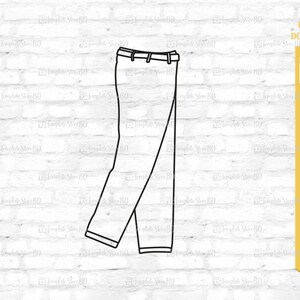 Full Pant SVG, Full Pant Outline, Long Pant Svg, Pant Icon Svg, Jeans ...