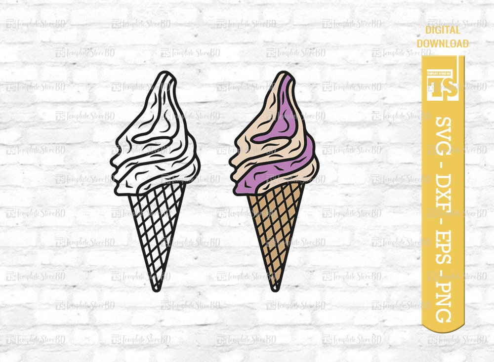 Ice Cream SVG Bundle, Ice Cream Cone, Frozen Yogurt, Summer, Sorbet ...