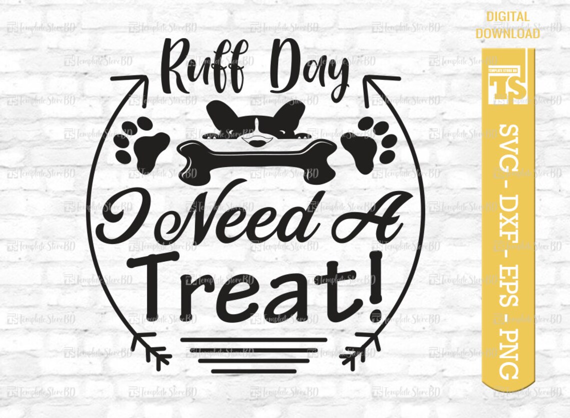 Dog Svg Cut File, Dog Treat Svg, Treats SVG Paw Print SVG, Dog Lover ...