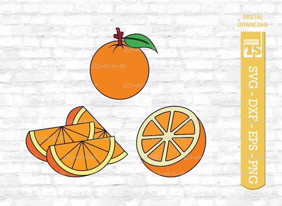 Orange SVG Orange Clipart Fruits Svg Orange Slice Svg - Etsy