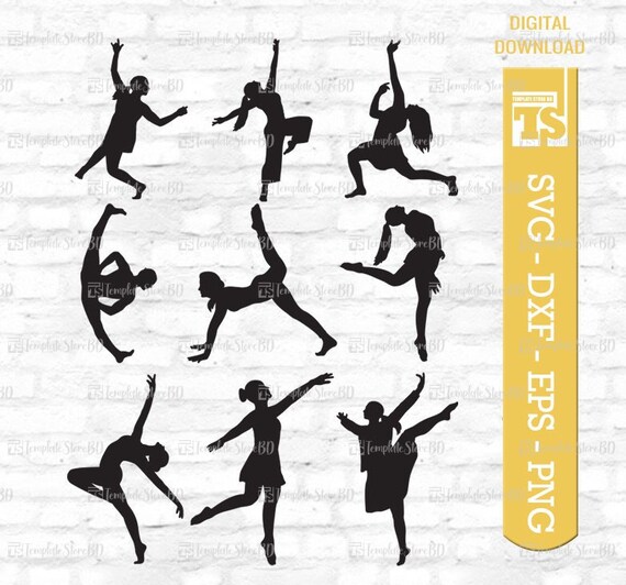 Dance SVG Cut File for Cricut Dancers Svg Dancer Silhouettes | Etsy