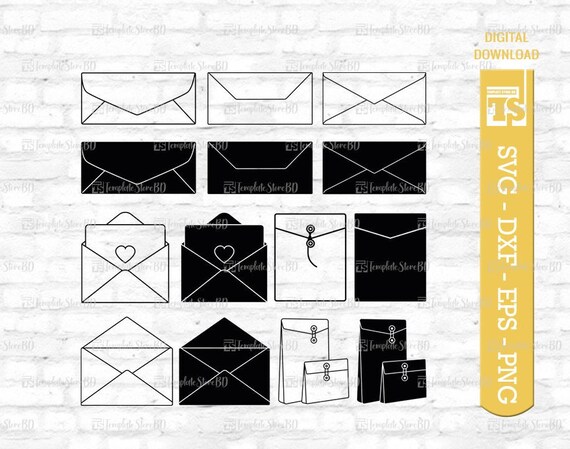 Envelope Mail Letter Clip Art Clipart Design Svg Files - Etsy UK