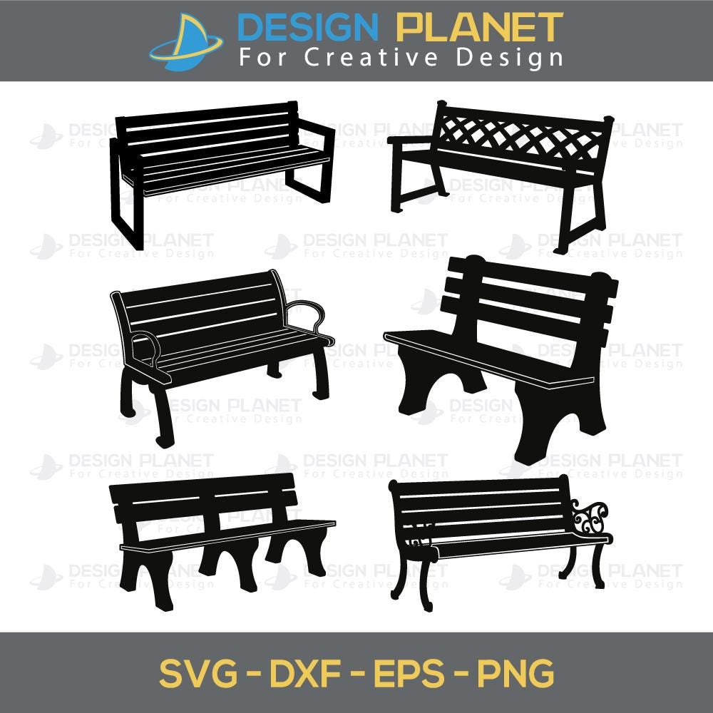 Park Bench Svg, Bench Svg, Wooden Park Bench Svg, Bench Furniture Svg ...