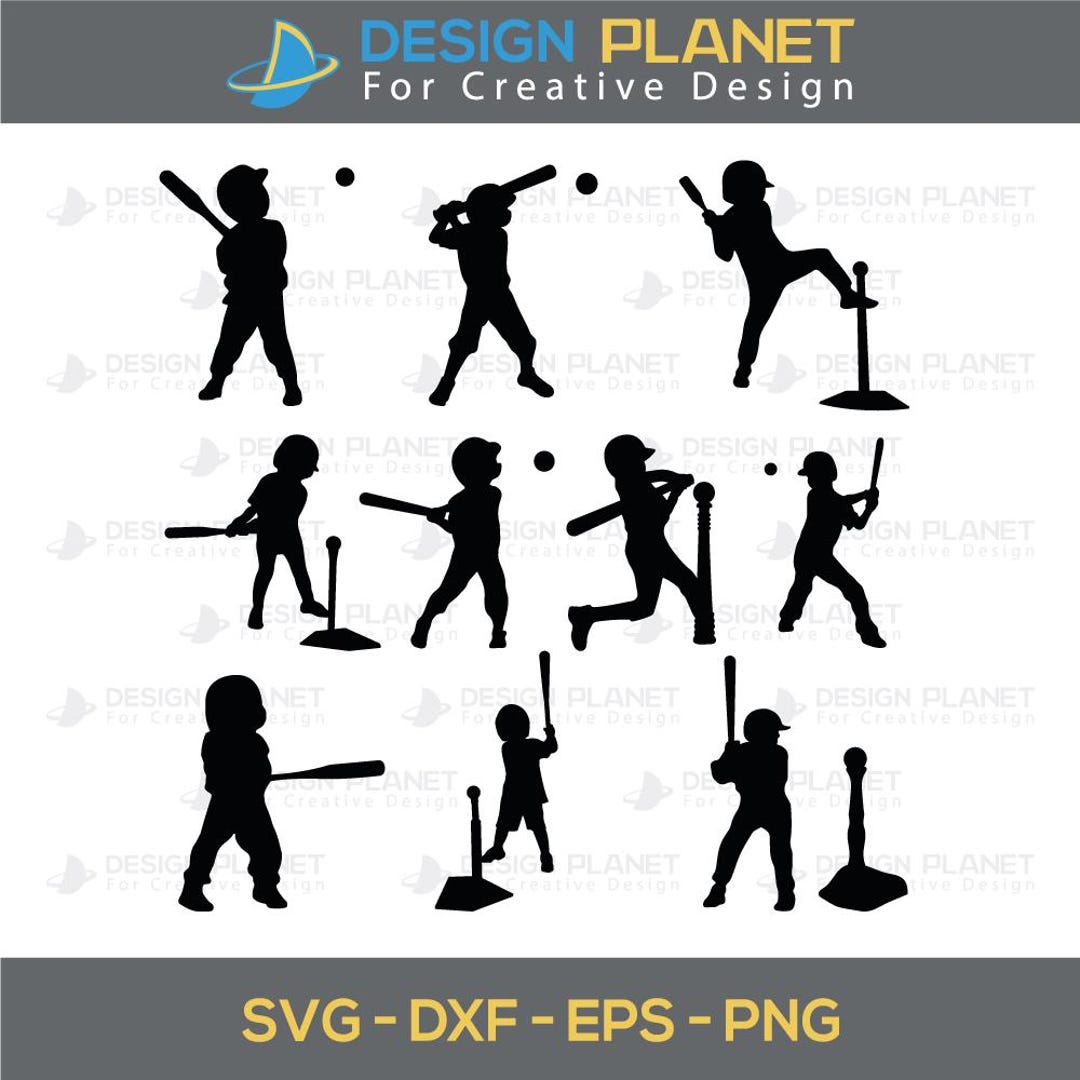 Tee-ball Silhouette, Tee-ball Svg, T-ball Girls, T-ball Player, Tee ...