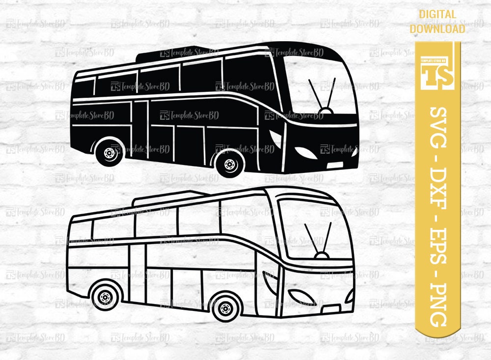 Bus Svg, Bus Driver Svg,luxurious Bus SVG, Cut File, for Silhouette ...