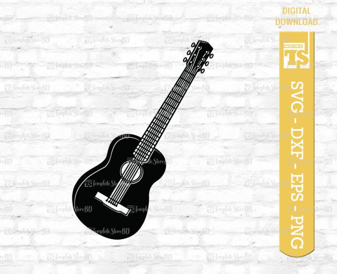 Guitar SVG Cut File Guitar Monogram Guitar Clipart Electric - Etsy