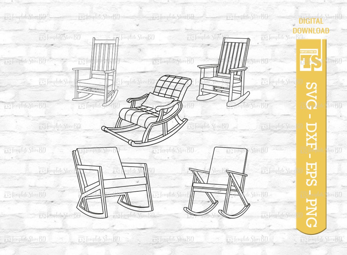 Porch Rocking Chair SVG, Chair SVG, Rocking Chair SVG, Rocking Chair ...