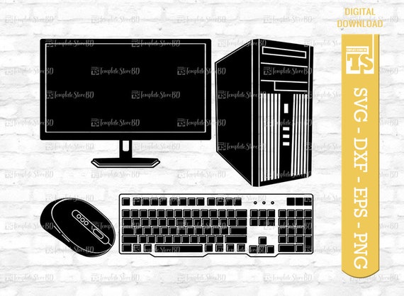 Computer SVG Keyboard Vector Computer Clipart Computer | Etsy