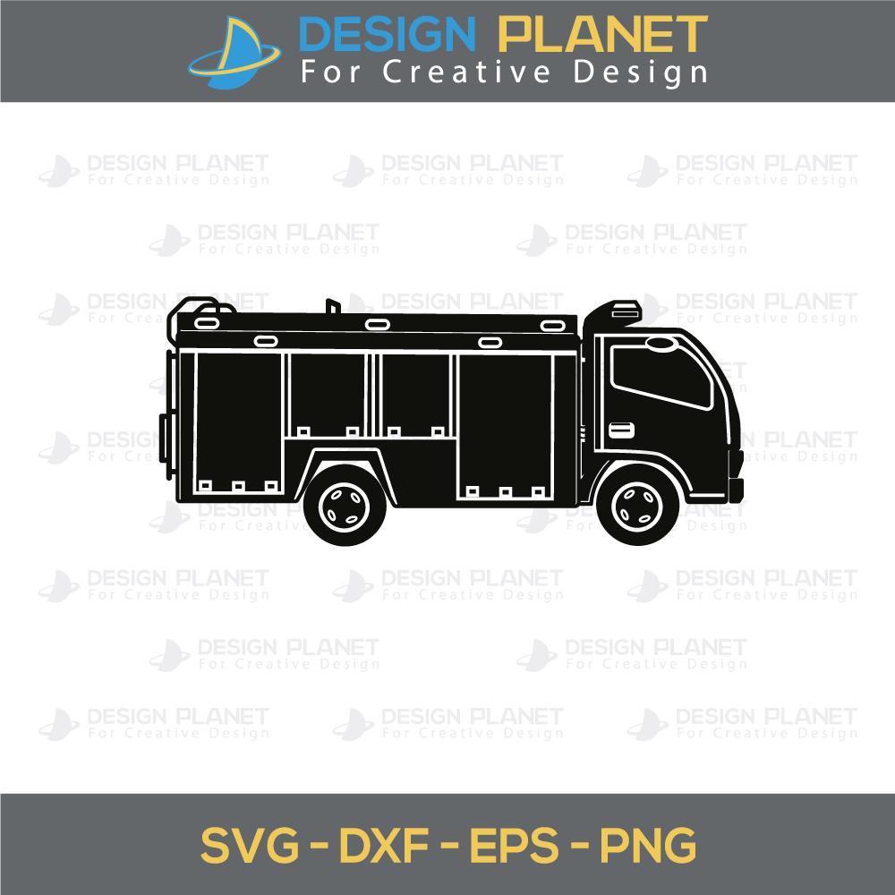 Fire Truck With Ladder Svg, Fire Engine Svg, Firefighter Svg, Fire ...