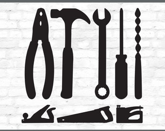 TOOLS SVG Digital Download, Mechanical Tools DXF, Tools Silhouette ...
